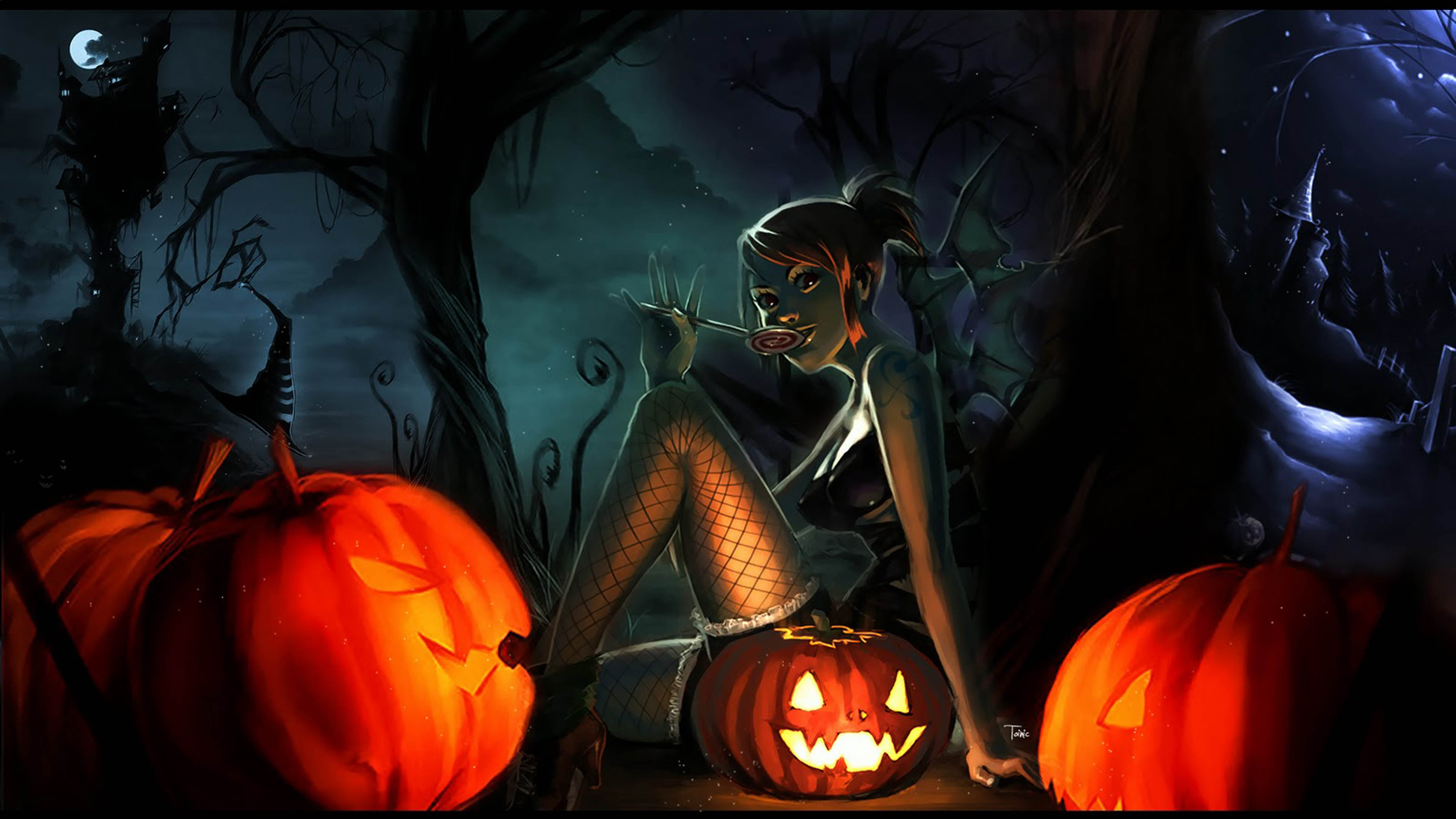 Sexy Halloween Girl Wallpaper 5330 Fc Venoge